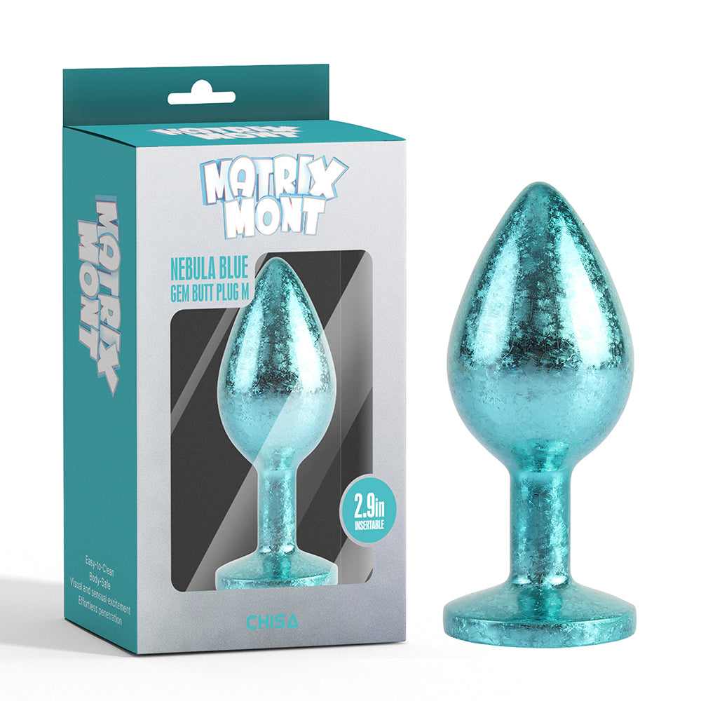 CHISA - Nebula Blue Gem Butt 無鎳鋁合金肛塞 M碼 – Climaxes 登峰造極